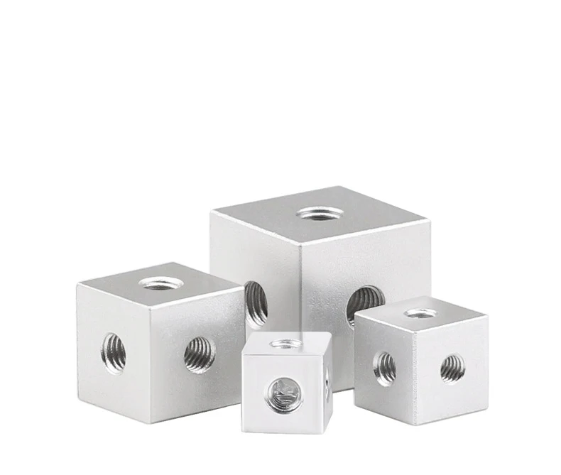 Silver Corner Bracket Aclidinium Cube For With Screws 6mm 3mm Slot ...
