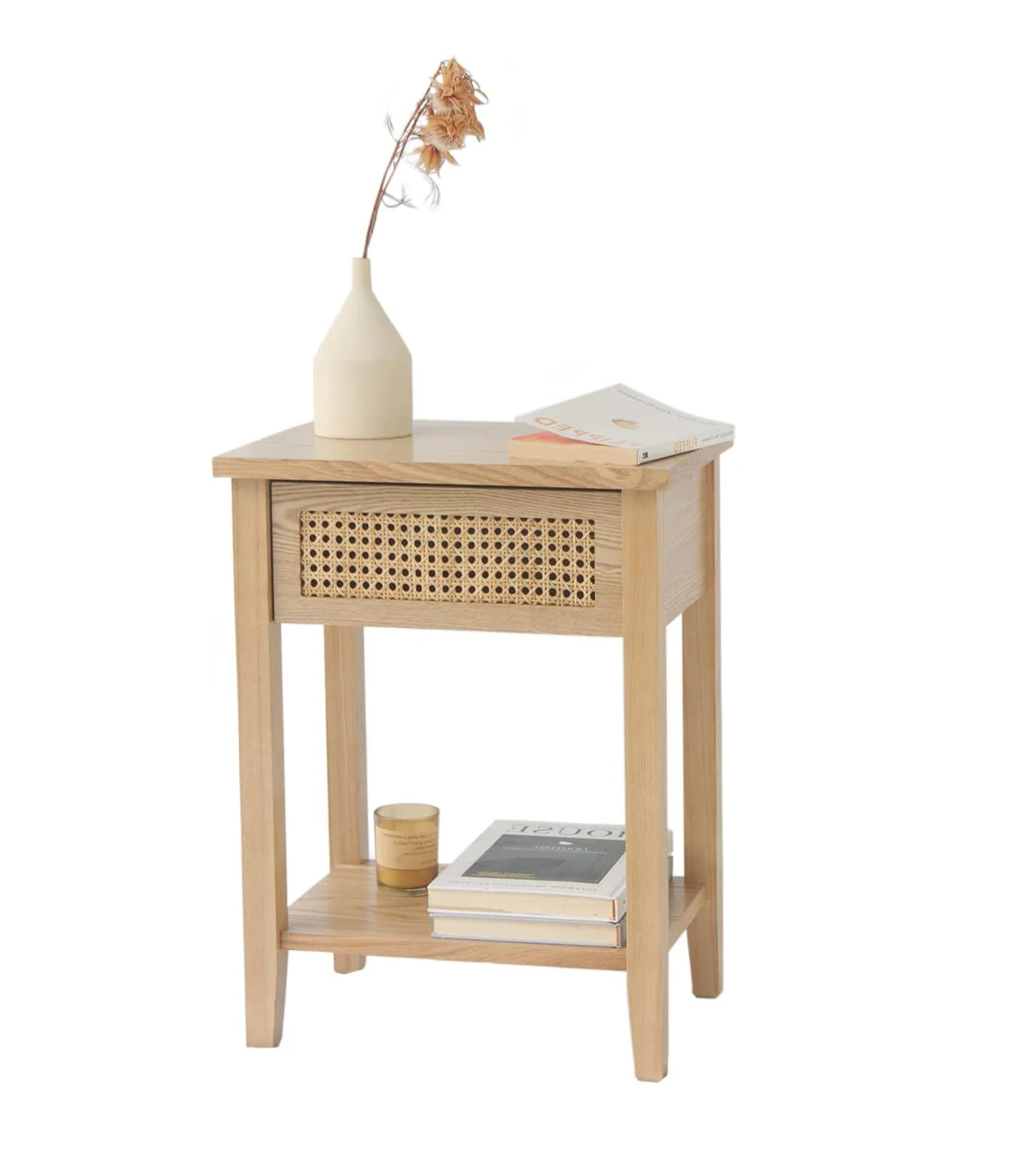 Custom Modern Rattan Weaving Bedside Table Side Tables Rattan ...