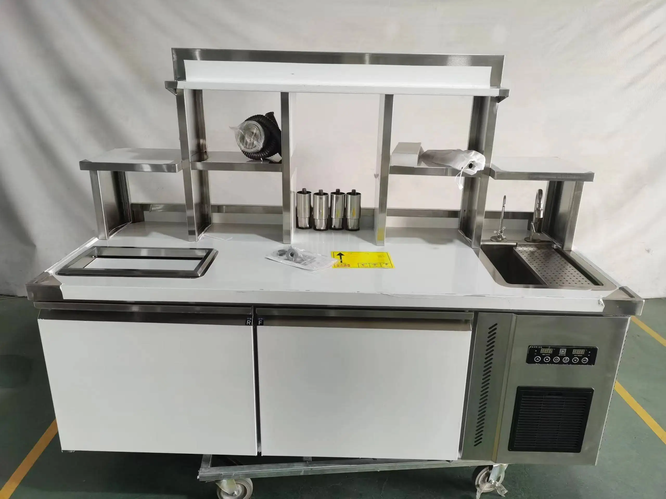 2025 Coffee Milk Tea Shop Boba Counter Restaurant Stainless Steel ...