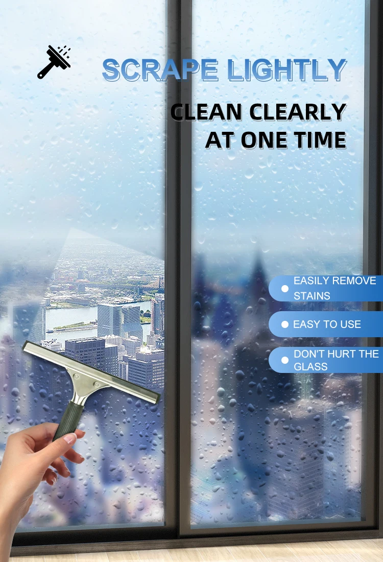 Professional Window Squeegee Wiper Rubber Telescopic Handle Connectable ...