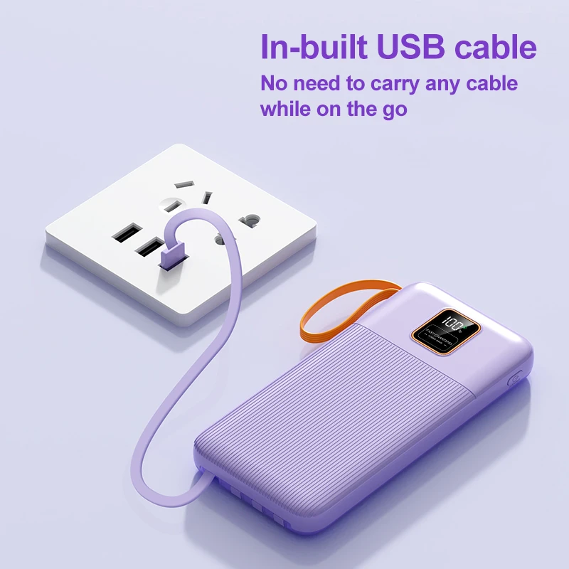 Pd20w Super Fast Charging Power Bank 30000mah Dual Usb Type-c ...