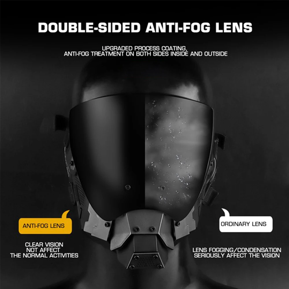 Outdoor Party Halloween Cosplay Mask Safety Protective Cyberpunk ...