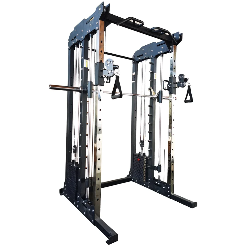 Crossmax multi use smith machine gym squat rack power rack with lat ...