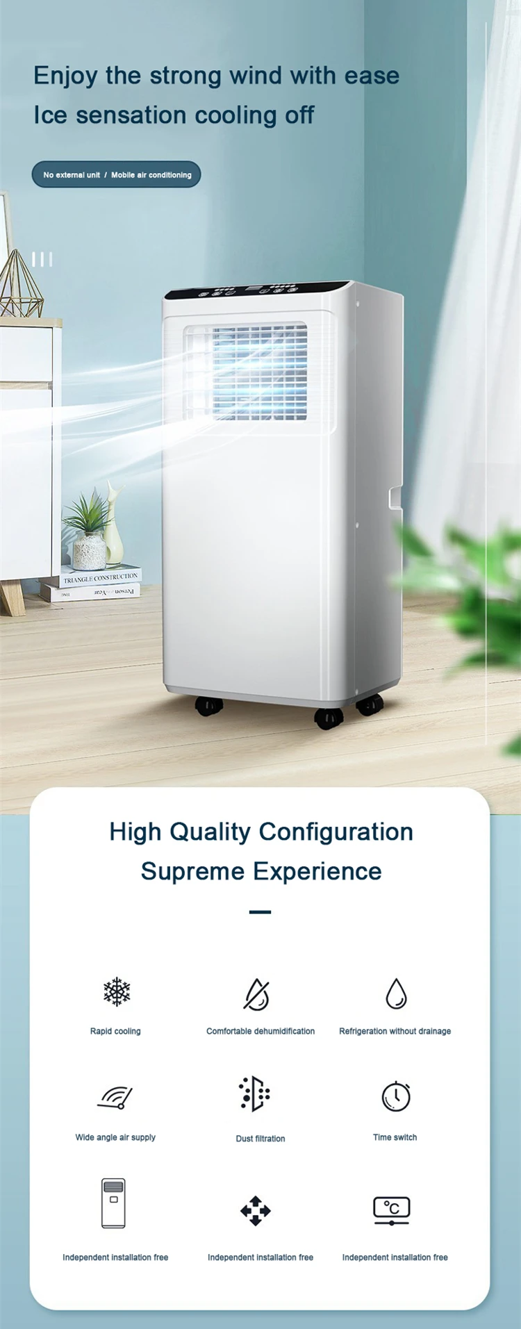 5000-9000 BTU Intelligence Airconditioner Mobile Air Conditioners House ...