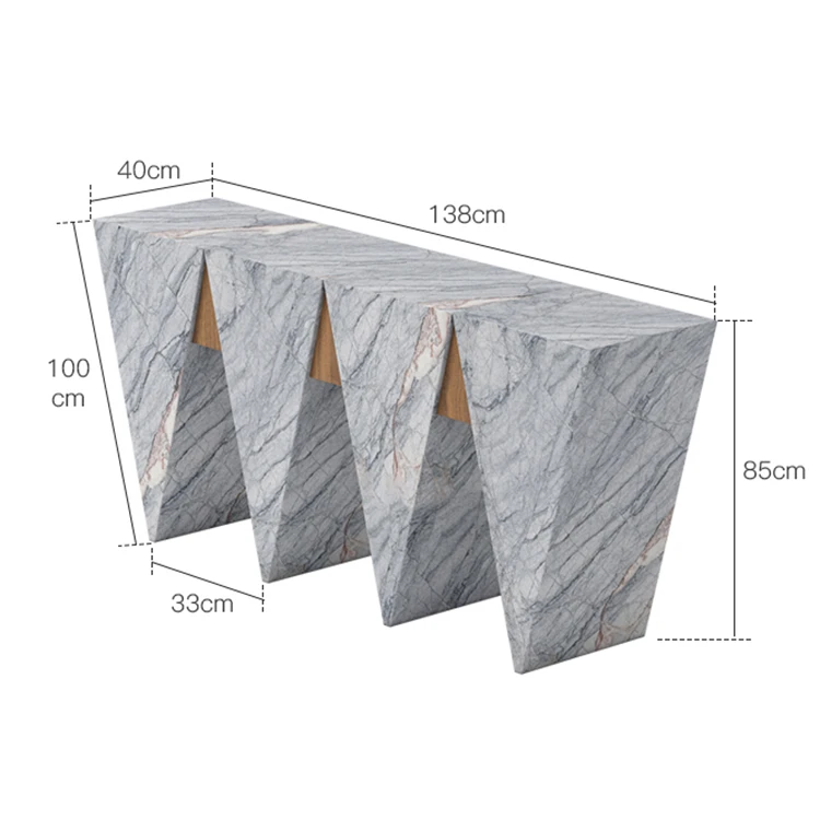Modern Luxury Full Natural Marble Entry Way Table for Farmhouse Living ...