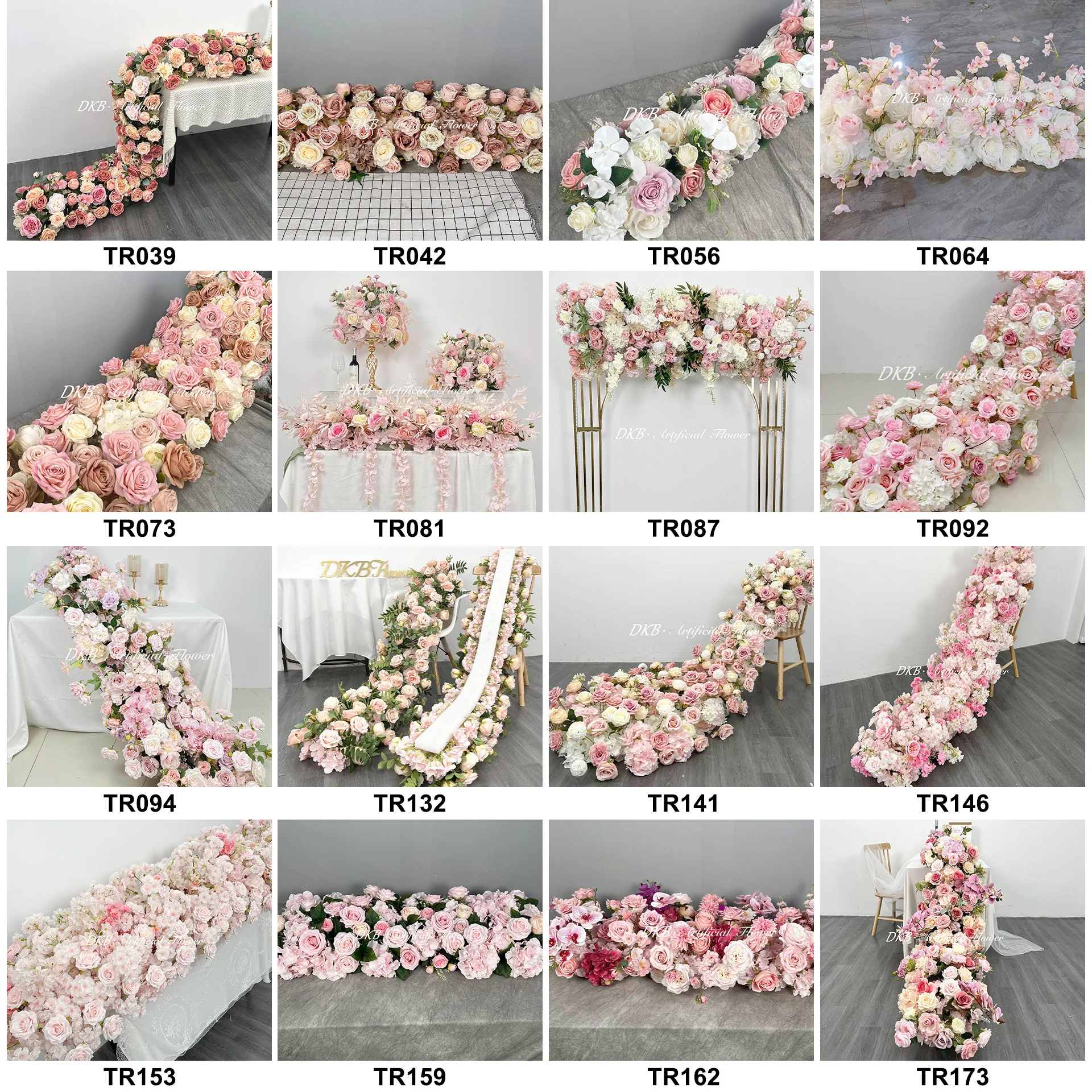 Outdoor Wedding Flower Decoration Silk Rose Flower Runner Wedding Real ...