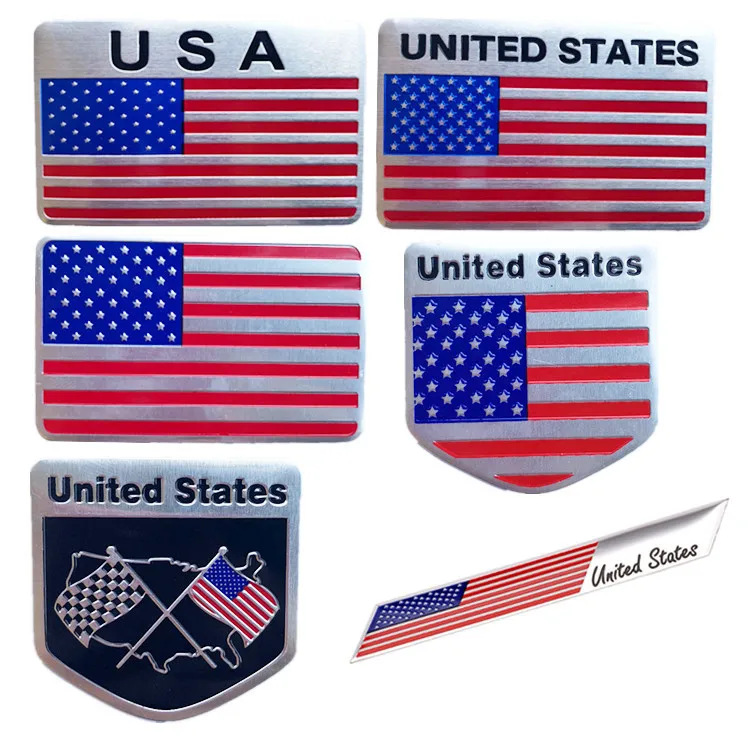 Many Nation Flag Metal Car Stickers On Stick Cheap Price Aluminum ...