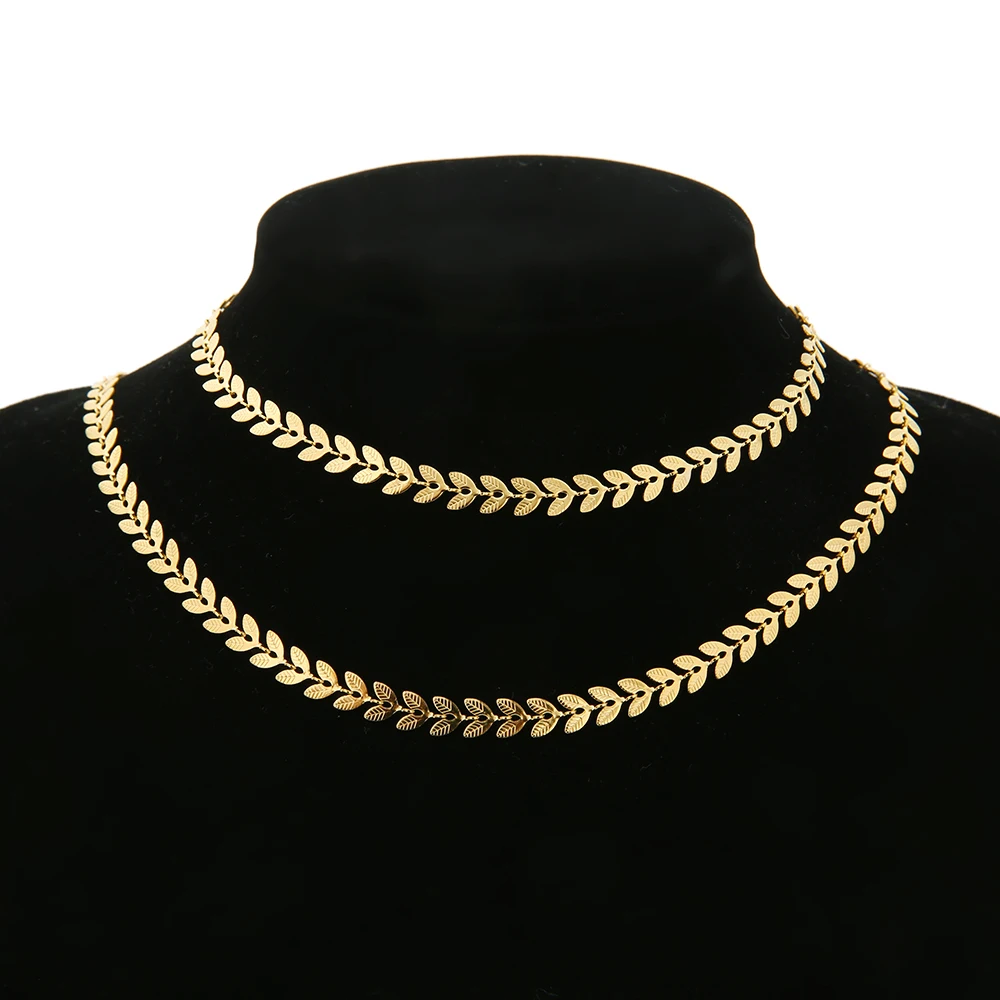 Stainless Steel Chevron Link Gold Color Chains for DIY Jewelry