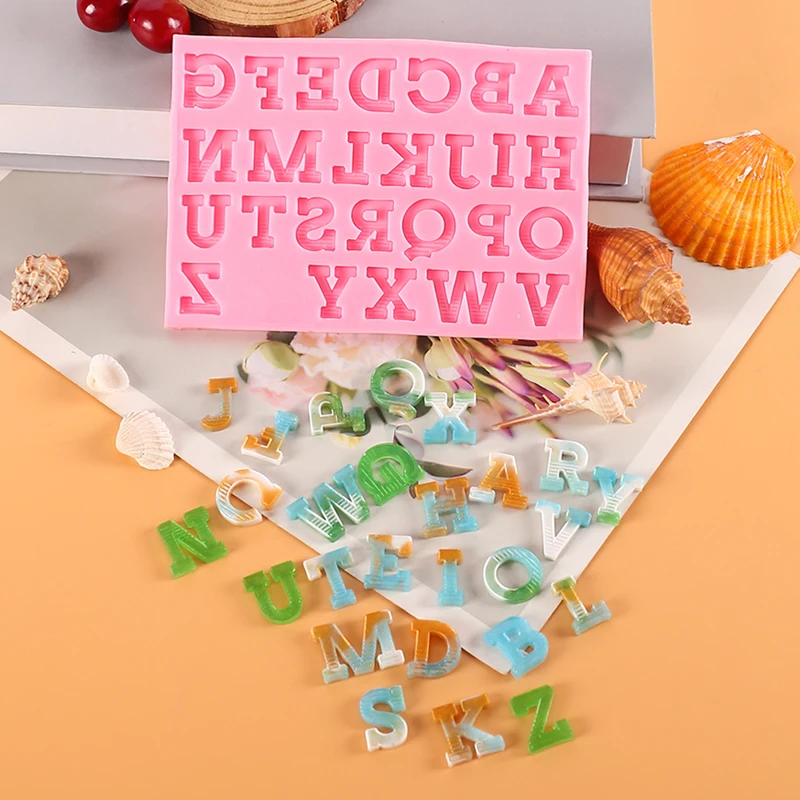 Letters Numbers Silicone Resin Mold Uppercase Arabic Lowercase Letters ...