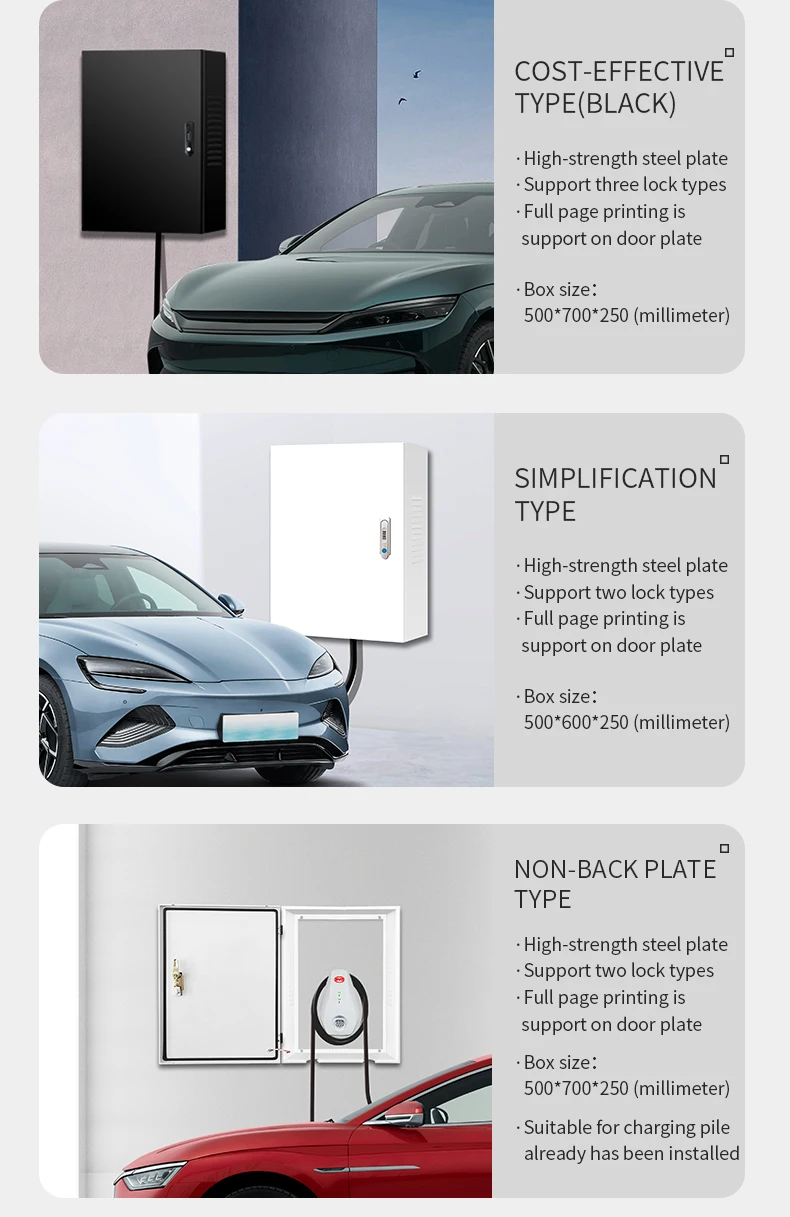 Ev Charger Protection Box Wall Mounted Box Metal Enclosure For Outdoor ...