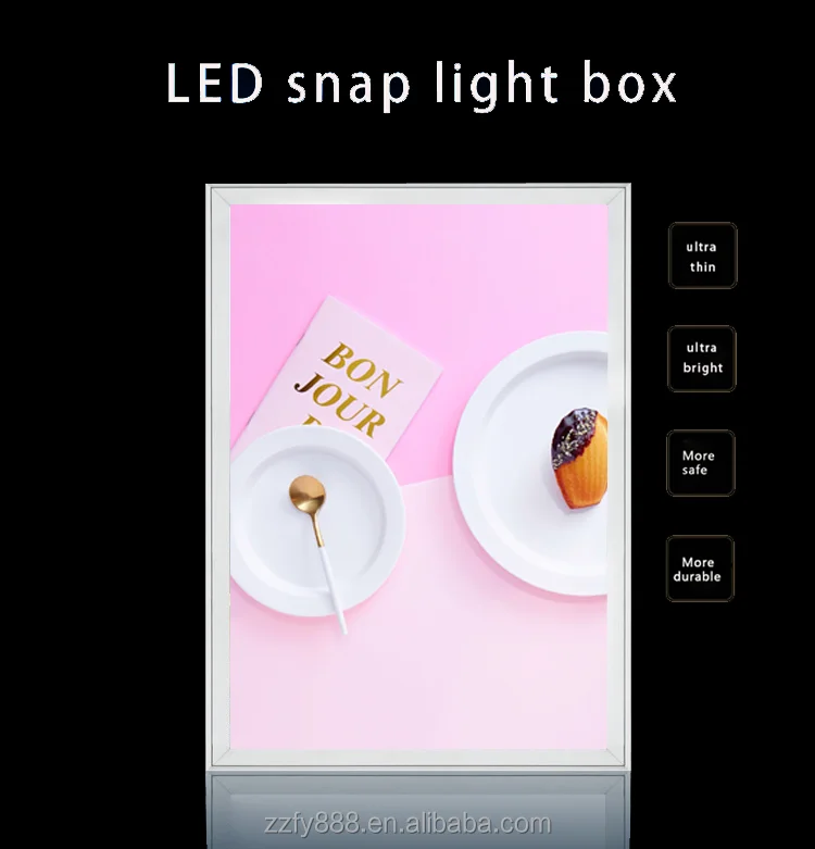 China Light Box Materia Led Lights Box Fast Food Led Snap Frame Light ...