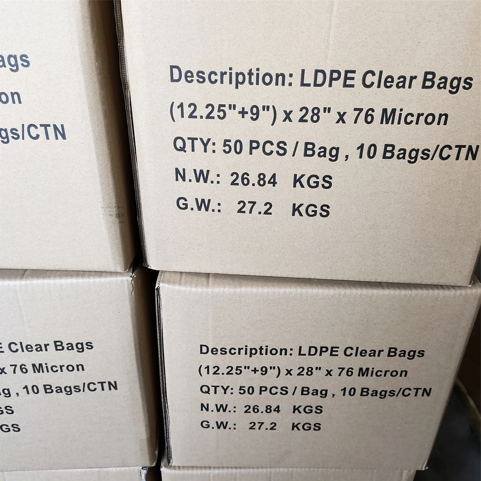 Multipurpose Flat Open Top Poly Bag Pe Plastic Clear Polyethylene Bags ...