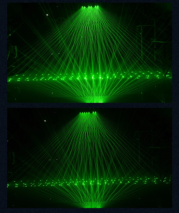 8 Eyes Green Laser Light Bar - 500mW DMX Effects for Night Clubs, DJ ...
