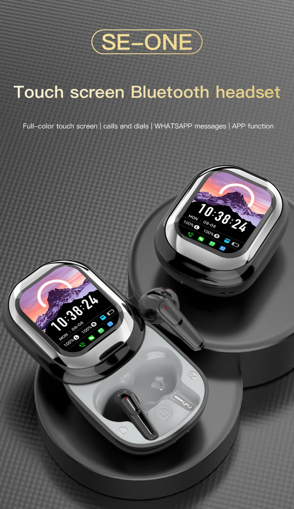 SE-ONE Smart Wireless Earbuds - ANC & ENC, Touch Control, LED Display ...