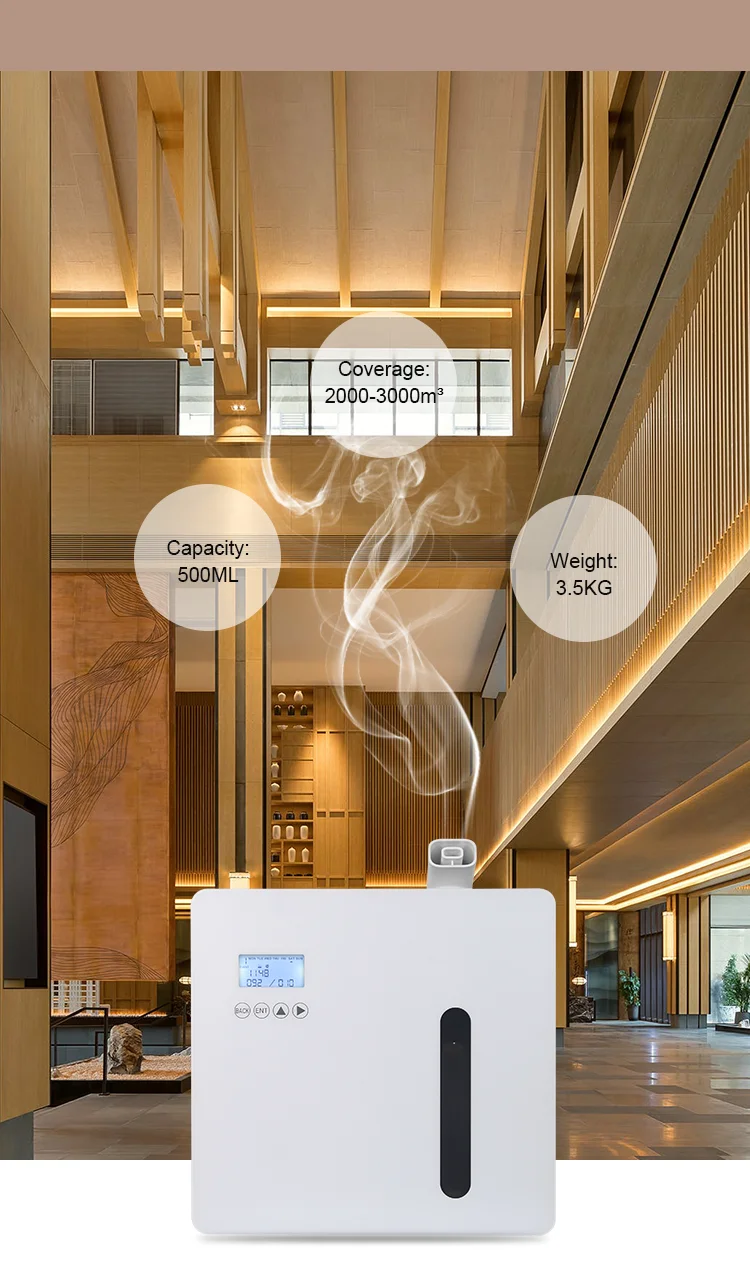 Smart Wall Mount Waterless Aroma Diffuser for Hotels