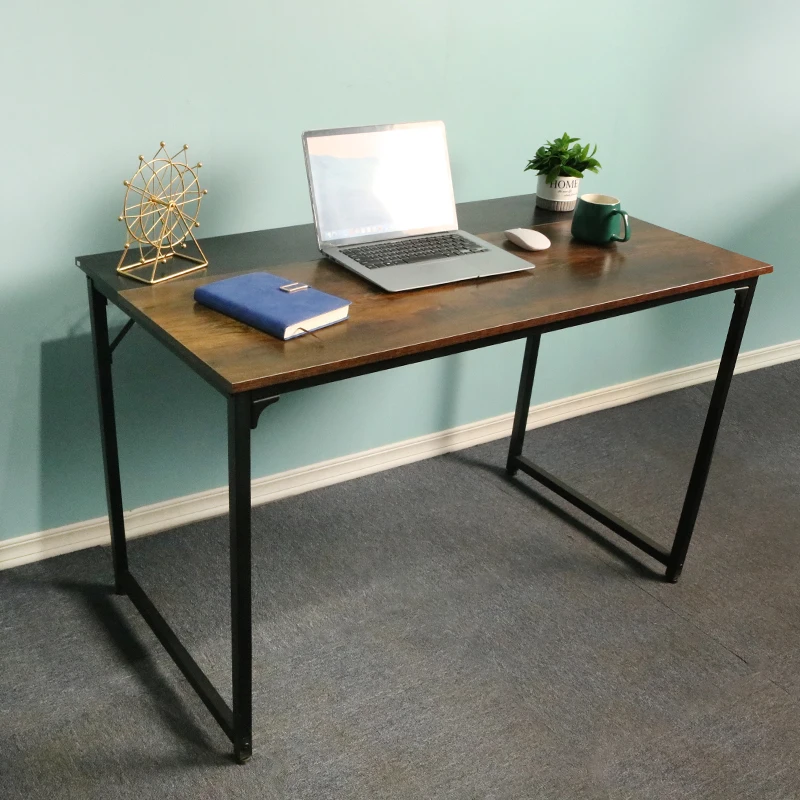 Solid Wood Simple Computer Desktop Home Bedroom Writing Iron Custom ...