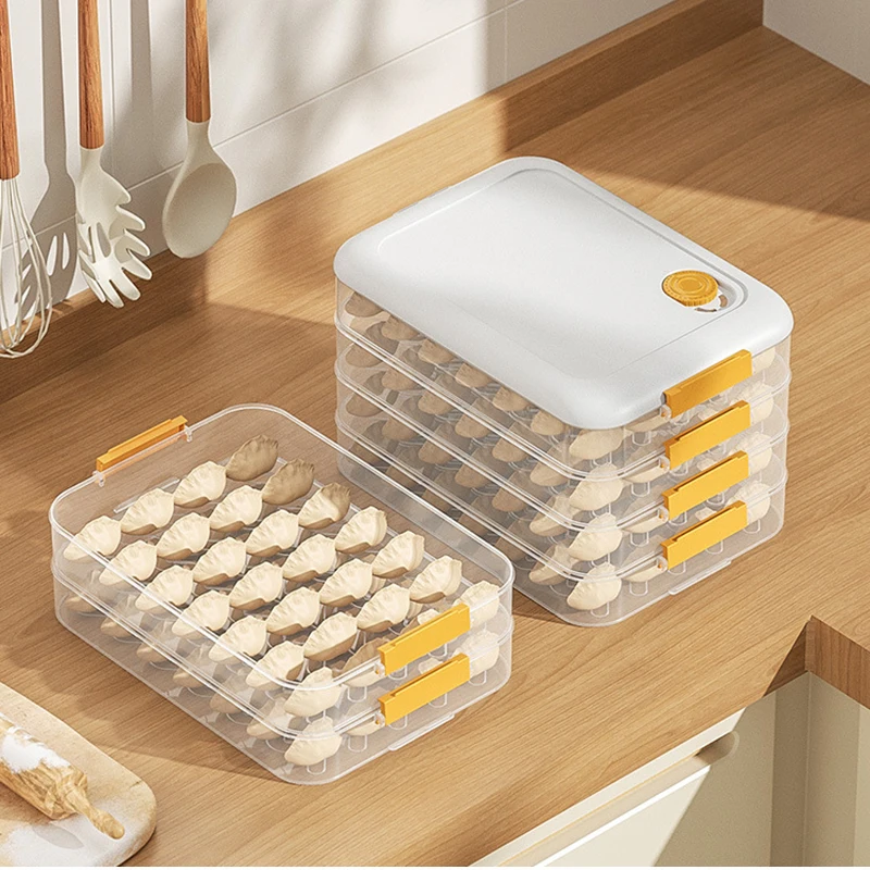 Household Refrigerator Frozen Dumpling Box Transparent Large Capacity ...