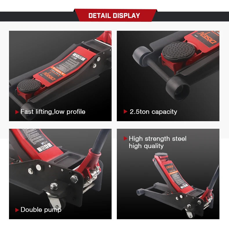 Hydraulic Floor Jack 2.5ton Crocodile Long Service Life 72-505mm Car ...