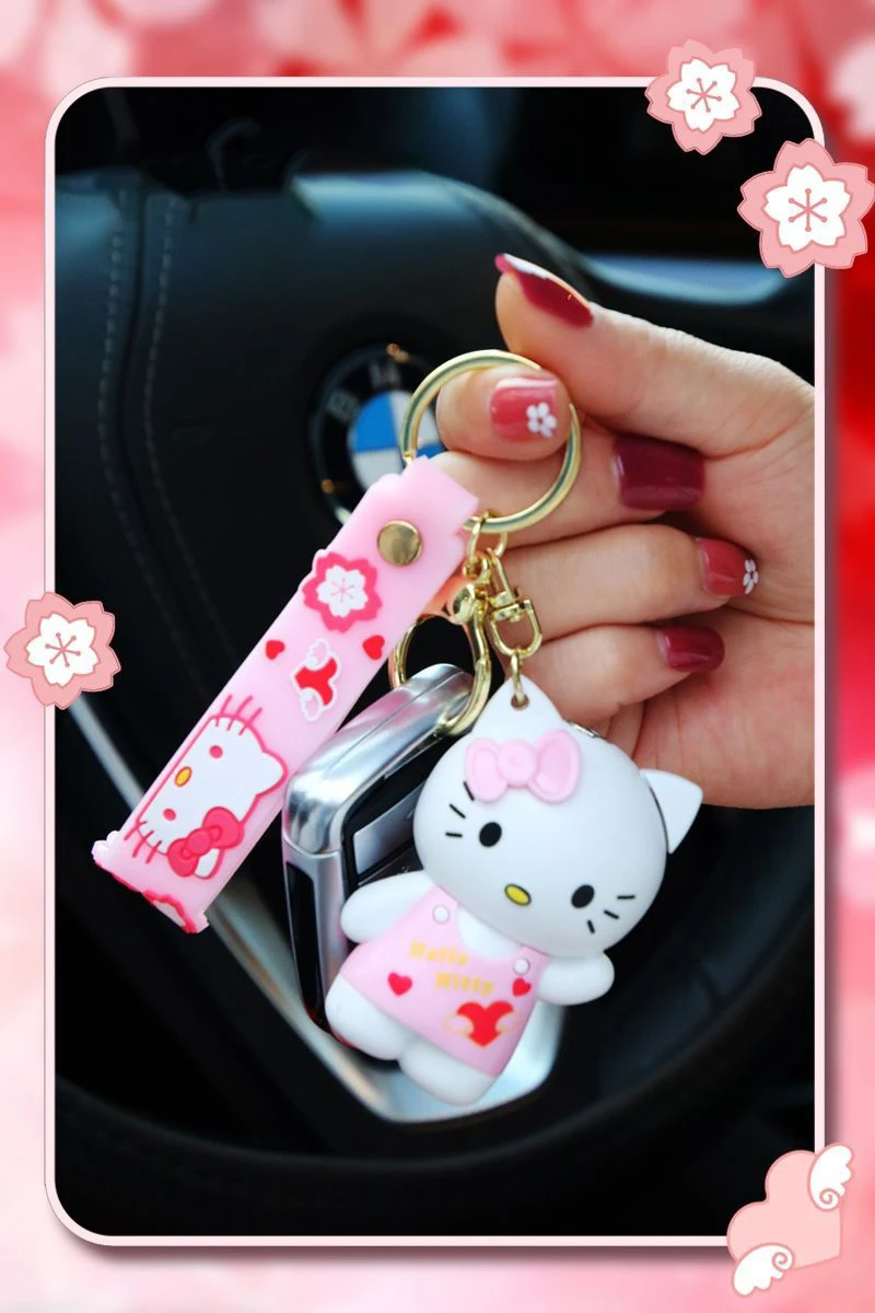 3d Hello Kitty Lighter Cartoon Doll Red Flame Gas Lighter Windproof ...