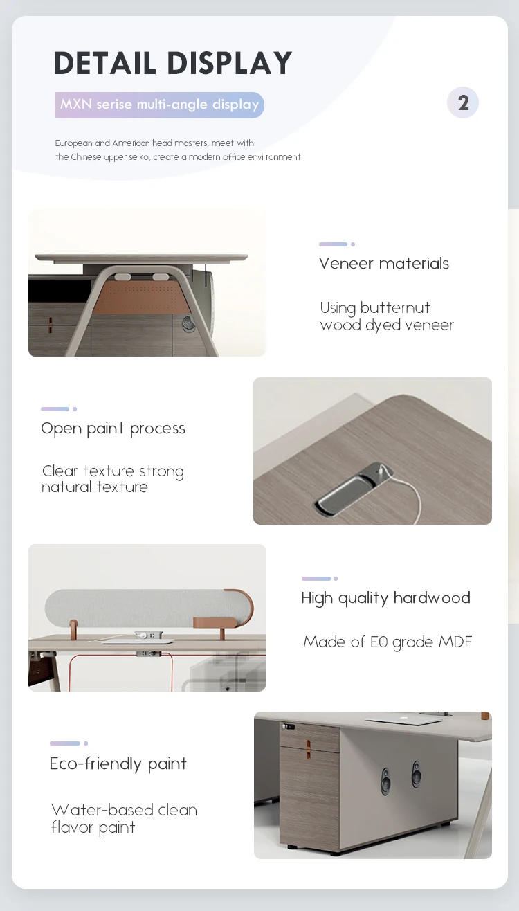 Modern Open Space Coworking Modular Office Table MDF Work Station Desk ...