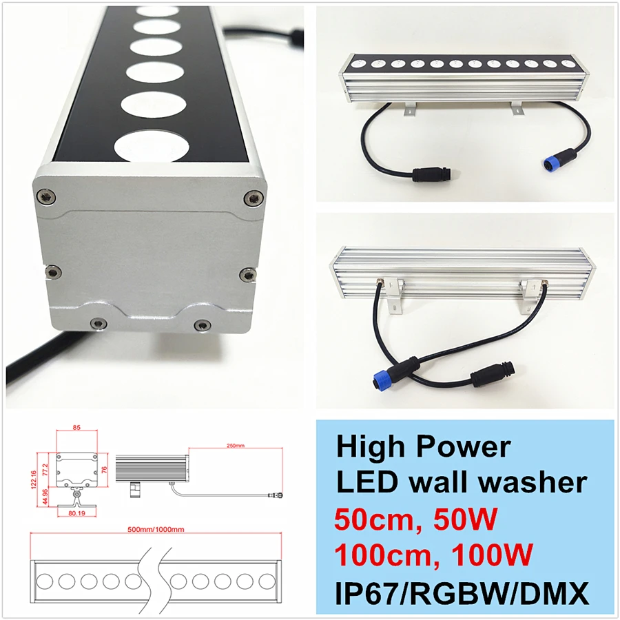 DMX512 LED Pixel Wall Washer Programmable RGB Color Changing Light IP67 ...