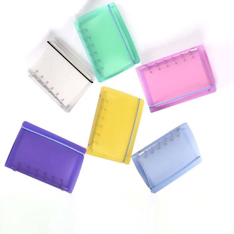 A4 Size Frosted Page 4 Hole Rings Plastic Binder File Folder Stationery ...