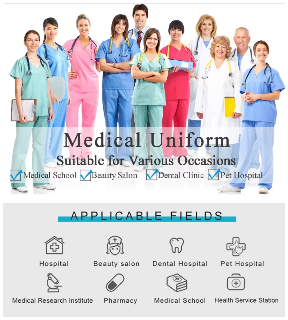 2025 New Style Short-Sleeve Medical Lab Coats Breathable Medical Scrub ...