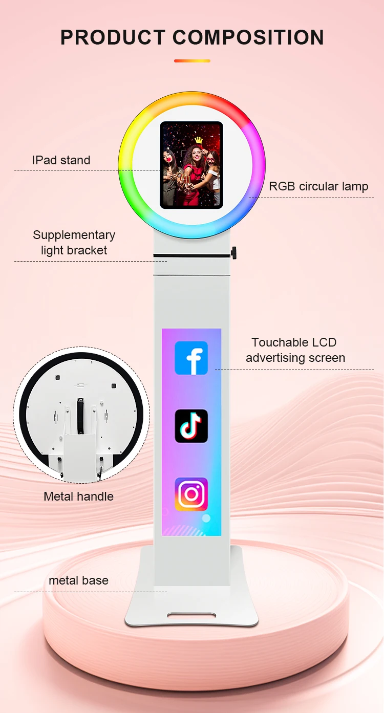 2024 Newest Overhead Photo Booth Enclosure Us Warehouse Party Supplies Automatic Top Spinner ...