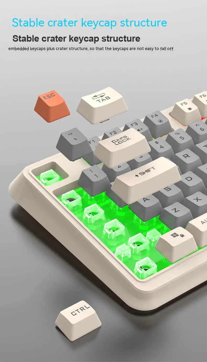 XUNFOX K82 Wired Mechanical Keyboard with RGB Backlit | Ideal for ...