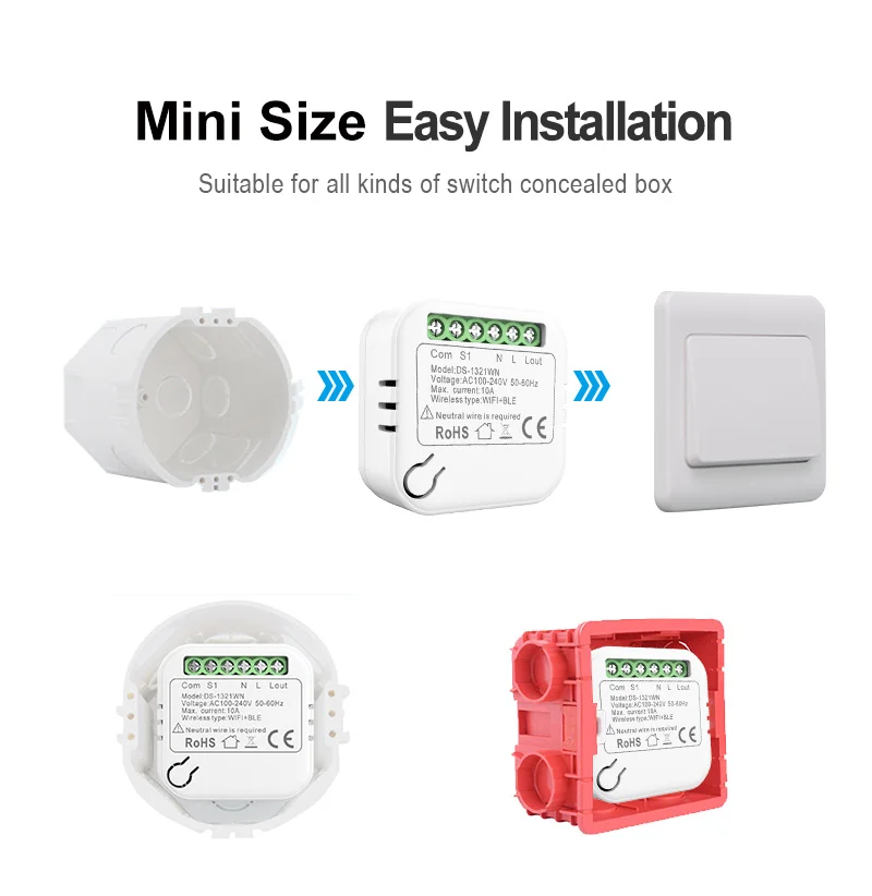 Smart Home Control with Tuya Wifi Mini Inteligente Switch