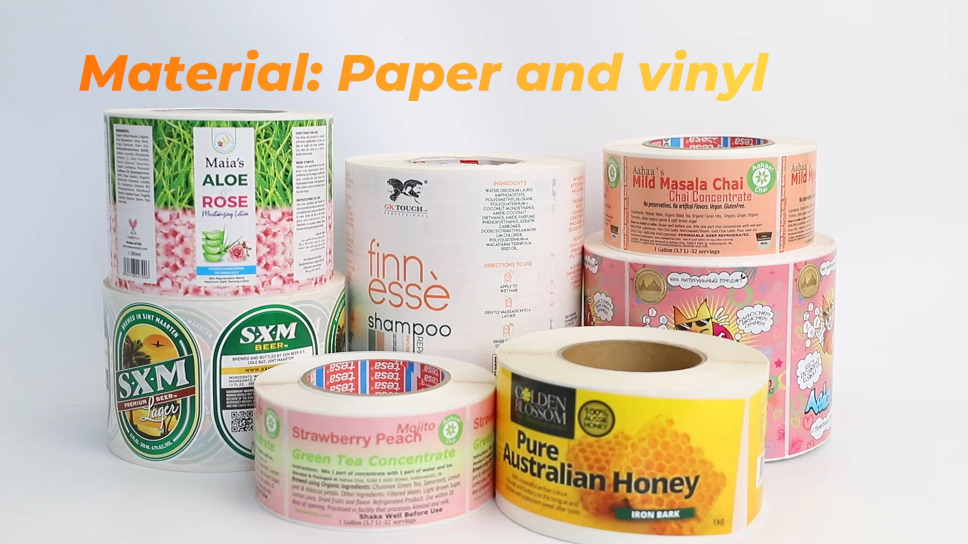 Custom Waterproof Bopp Printing Logo Food Cosmetic Skincare Bottle ...