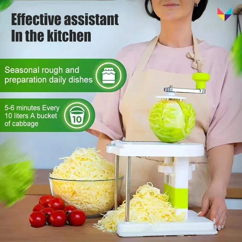 Manual Lettuce Shraded Knife Sauerkraut Cutter Home Hand-cranked ...