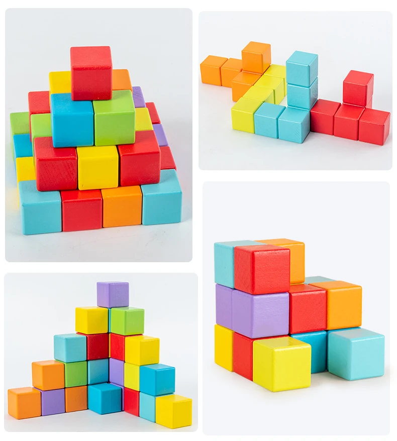 Children's Cube Space Thinking Building Blocks Preschool 3d Puzzle ...