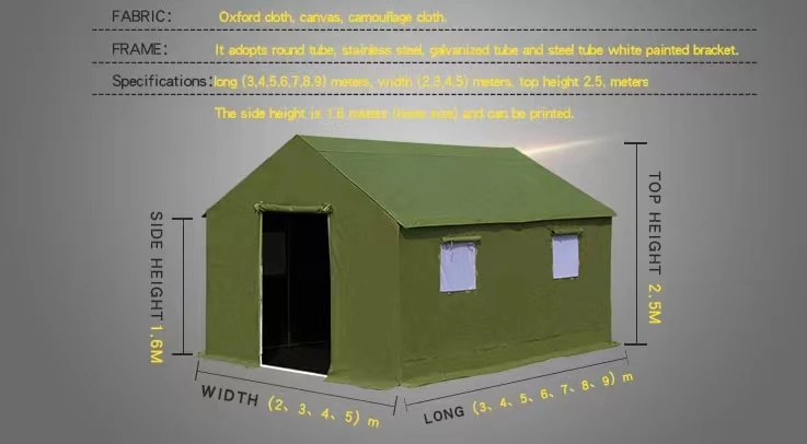 Disaster Relief Tent Waterproof Modular Portable Heavy Duty Oxford ...
