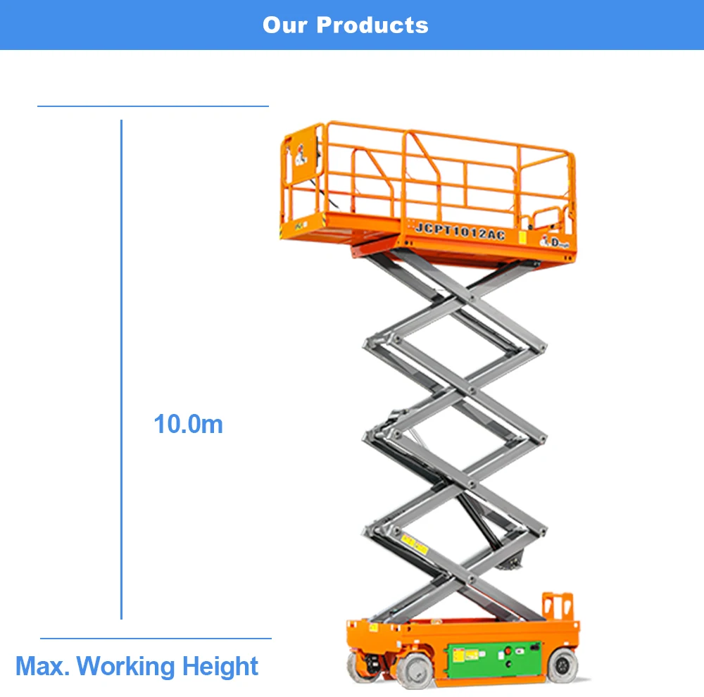 10m Mobile Hydraulic Scissor Lift Small Mobile One Man Scissor Lift ...