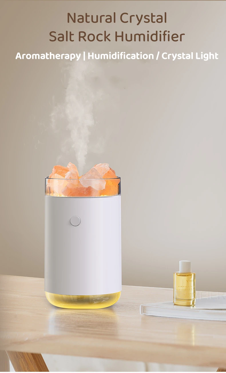Oem Factory 260ml Mini Usb Portable Personal Himalayan Salt Crystal Stone Essential Oil Aroma ...
