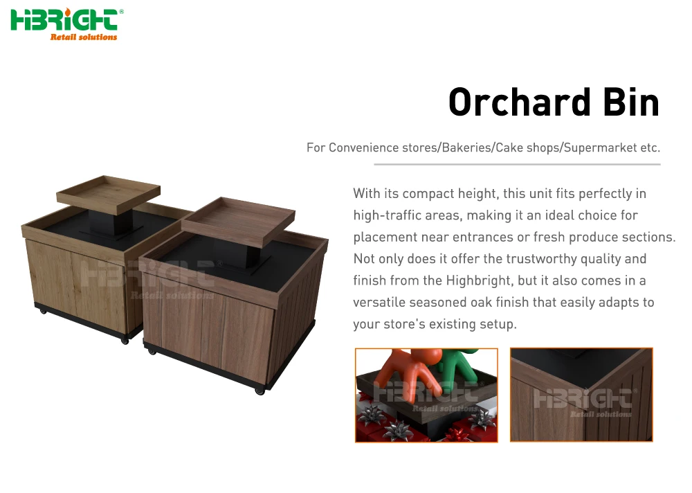 Orchard Bin Produce Rack Promotion Box Stand for Displaying Showcases ...