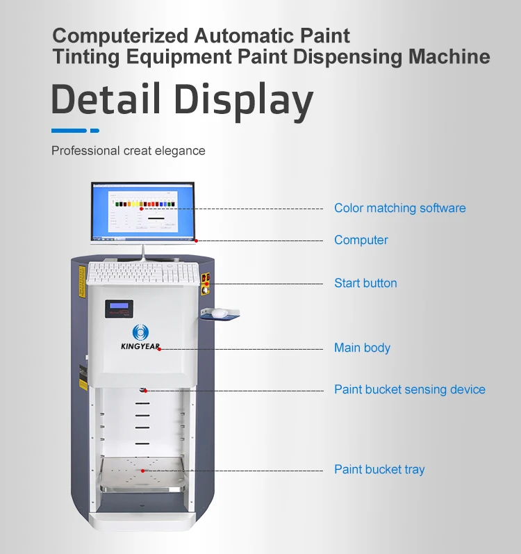Combined Equipment With Computerized Paint Color Dispenser Machine And ...