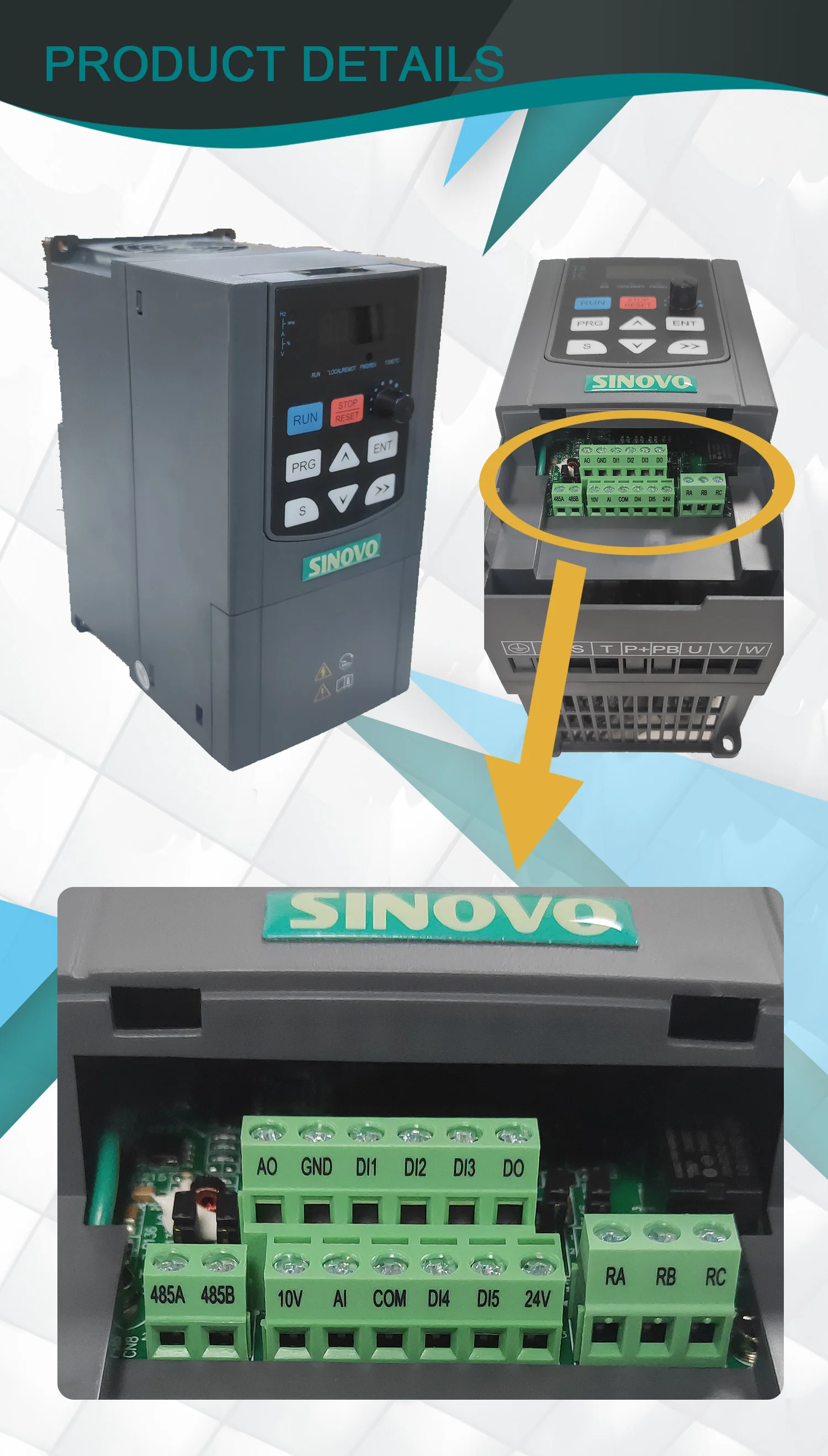 Sinovo Sd60 Ceramic Economic 220v Single Phase Input Output 220vac Vsd ...