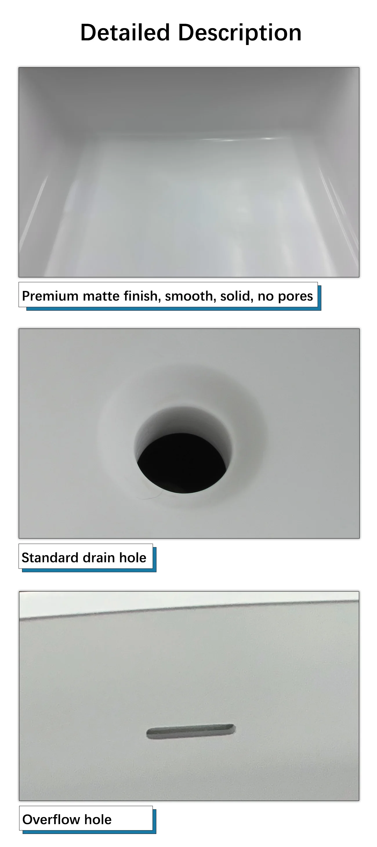 Engineering Customization Solid Surface Kitchen Sink with Washboard ...