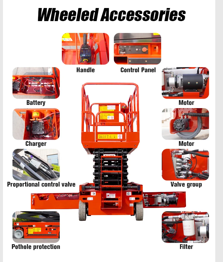 Factory Wheel New Electric Lifting Scaffold Remote Control Climbing ...