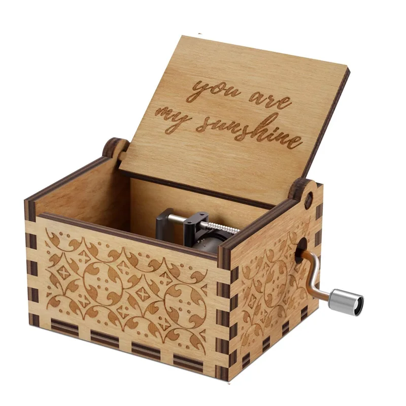 Cheap Wooden Hand Crank Crate Box Music Box Piano Music Box - Buy Wood ...