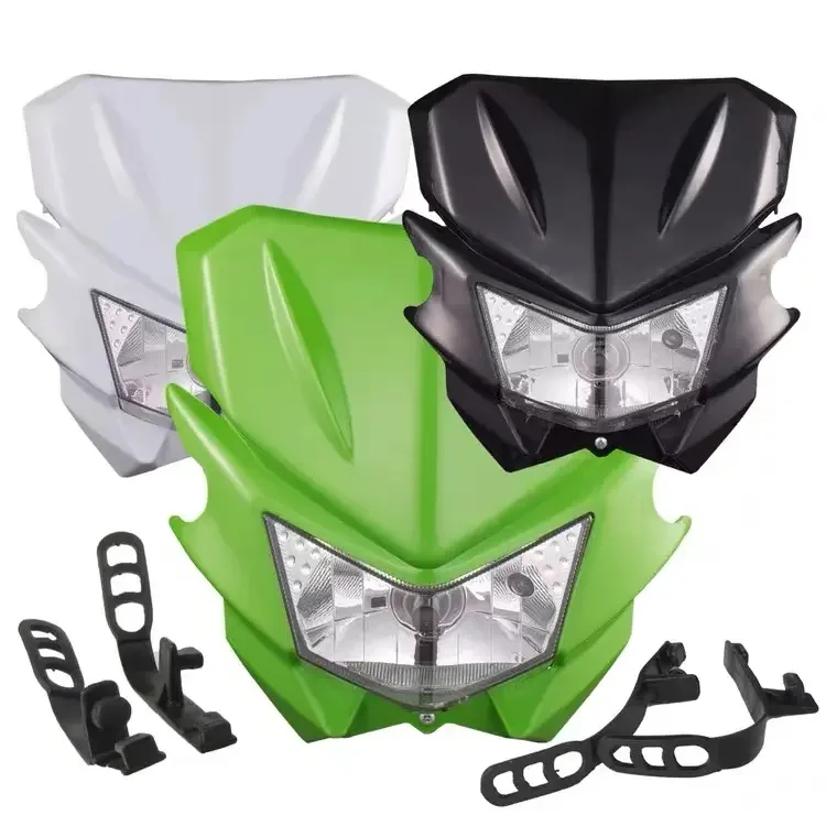 Motorcycle Headlight off-road motorcycle modified grimace face ...