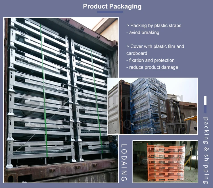 Heavy Duty Stacking Warehouae Metal Welded Foldable Steel Stillage