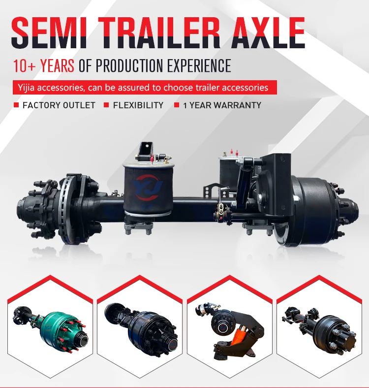 American Truck Axles Fuwa Type Axle Trailer Part 13t Heavy Duty Trailer ...