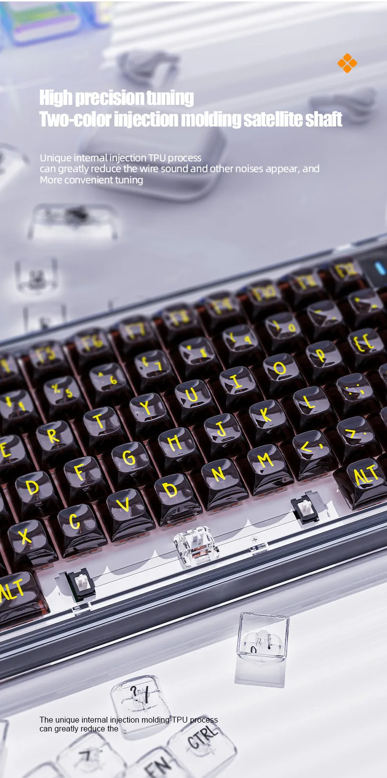 Attack Shark K75 Mechanical Keyboard - RGB, Hotplug, Esports