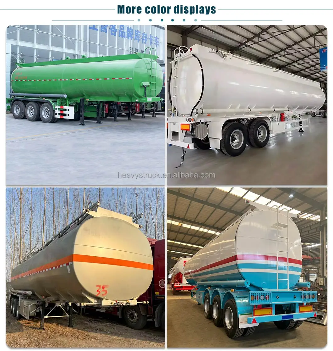 Customized 3 Axle Oil Tanker Trailer 40m3 50m3 Fuel Tank Semi Trailer ...