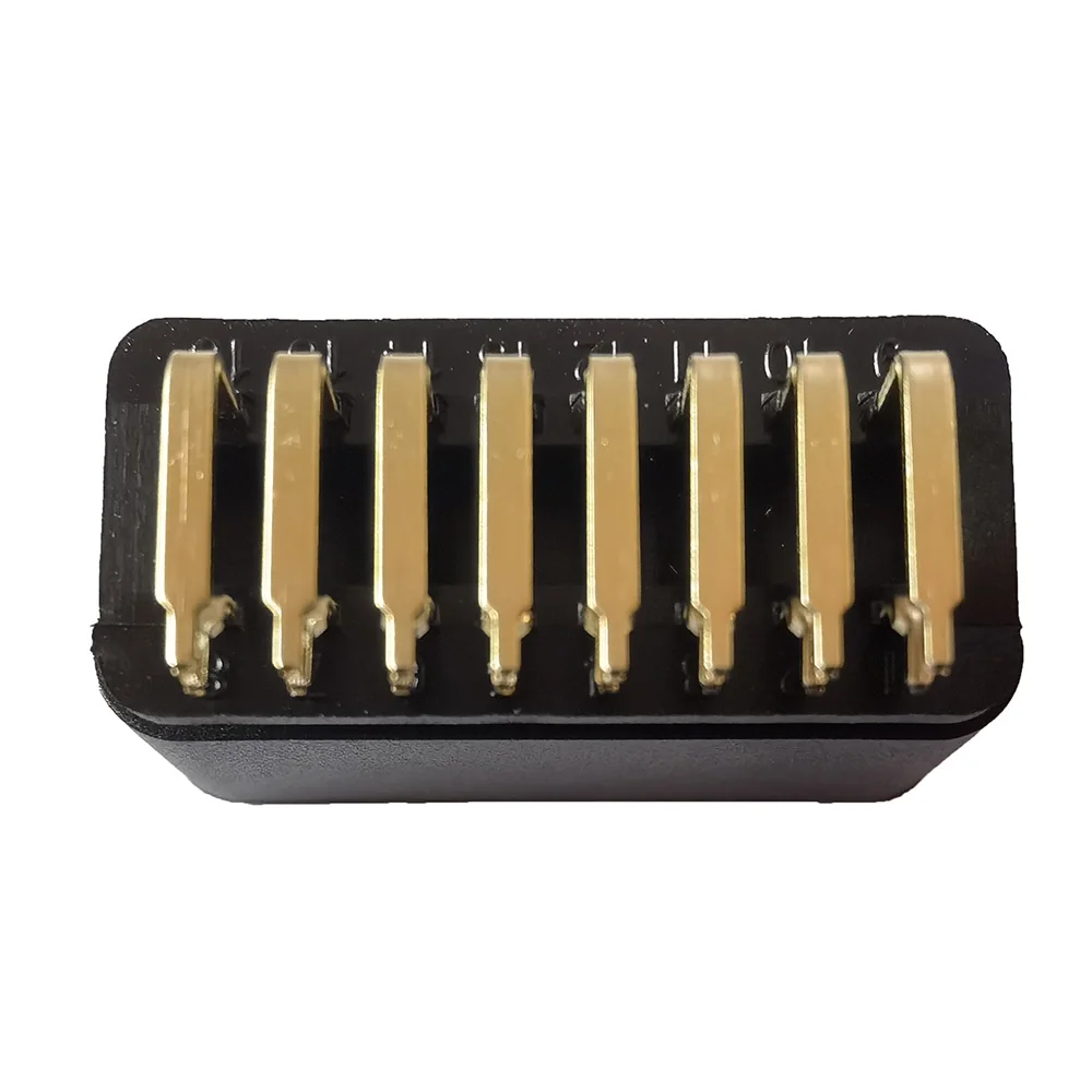16pin 24V OBD2 Connector - Gold Plated, Right Angle Male