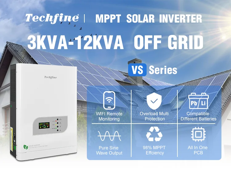 Techfine 10KVA off-Grid Solar Inverter with MPPT Charger