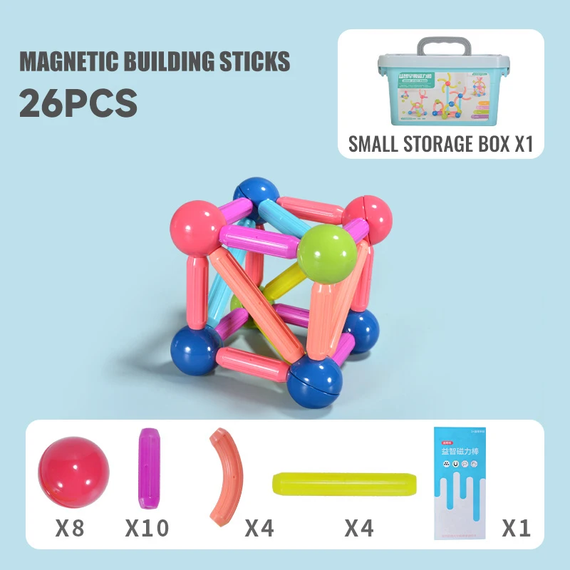 Kids Diy Flexible Connect Plastic Bar Toy Set Montessori Educational ...